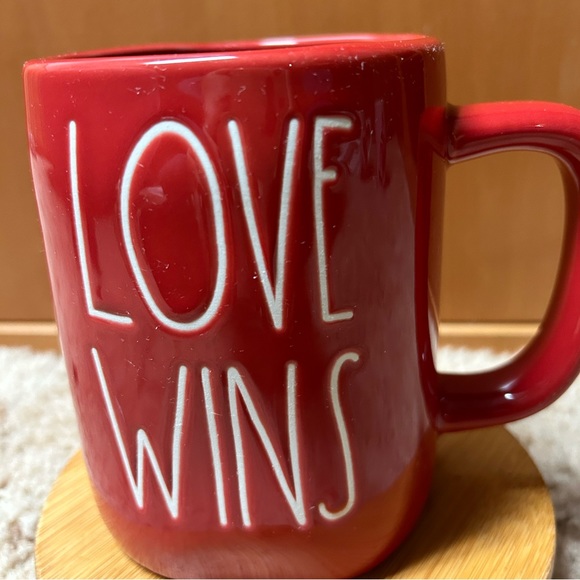 Rae Dunn | Dining | Rae Dunn Love Wins Red Mug Nwot | Poshmark